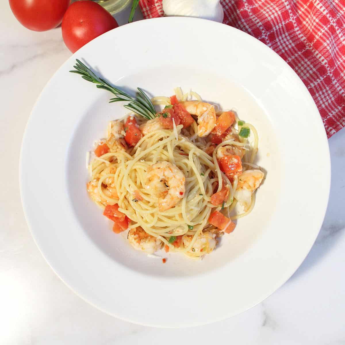 Rattlesnake Pasta with Shrimp