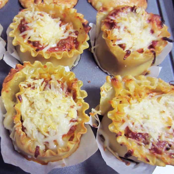 Lasagna Cups - 2 Cookin Mamas