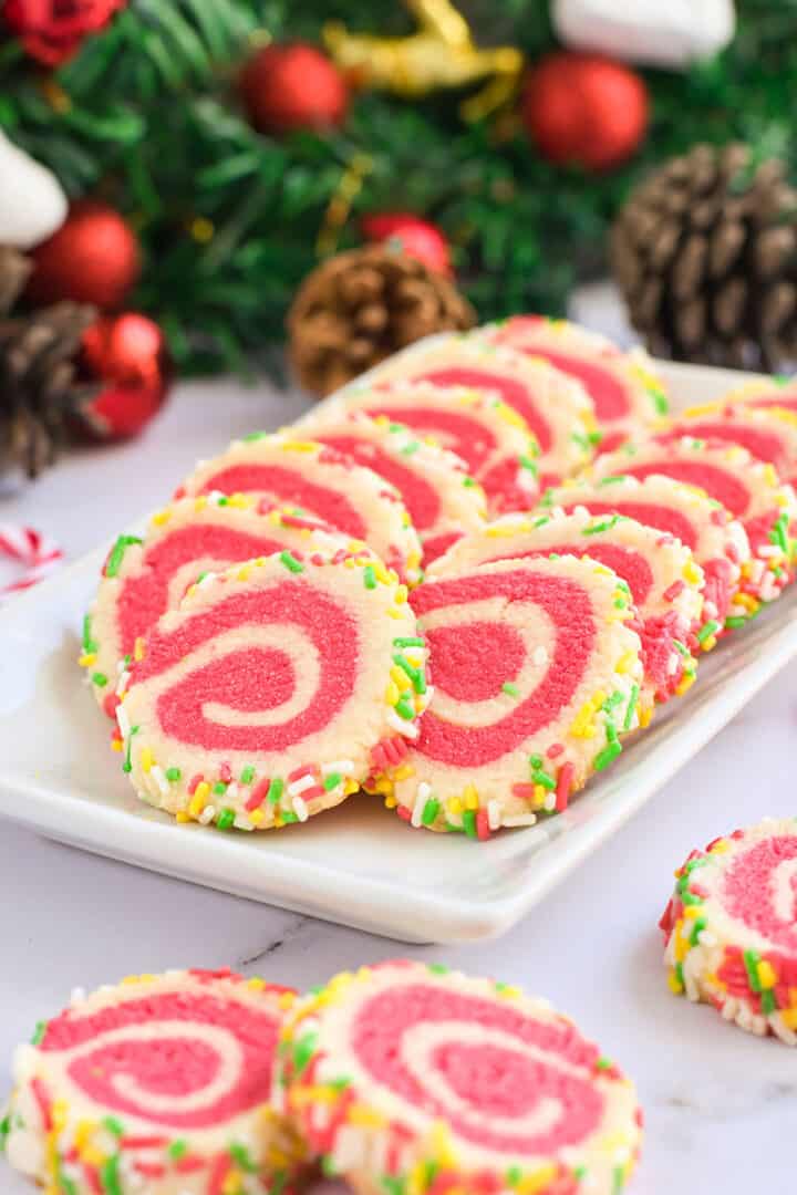 Peppermint Pinwheel Cookies