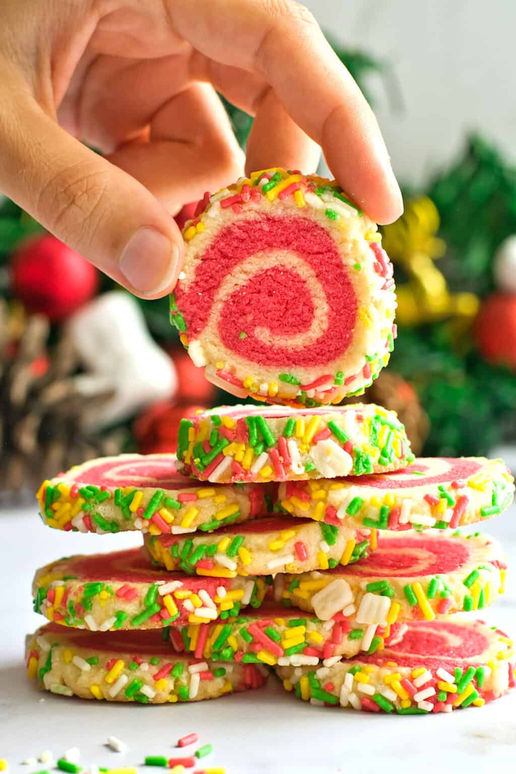 Peppermint Pinwheel Cookies