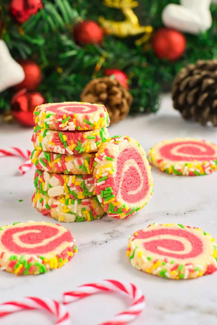 Peppermint Pinwheel Cookies