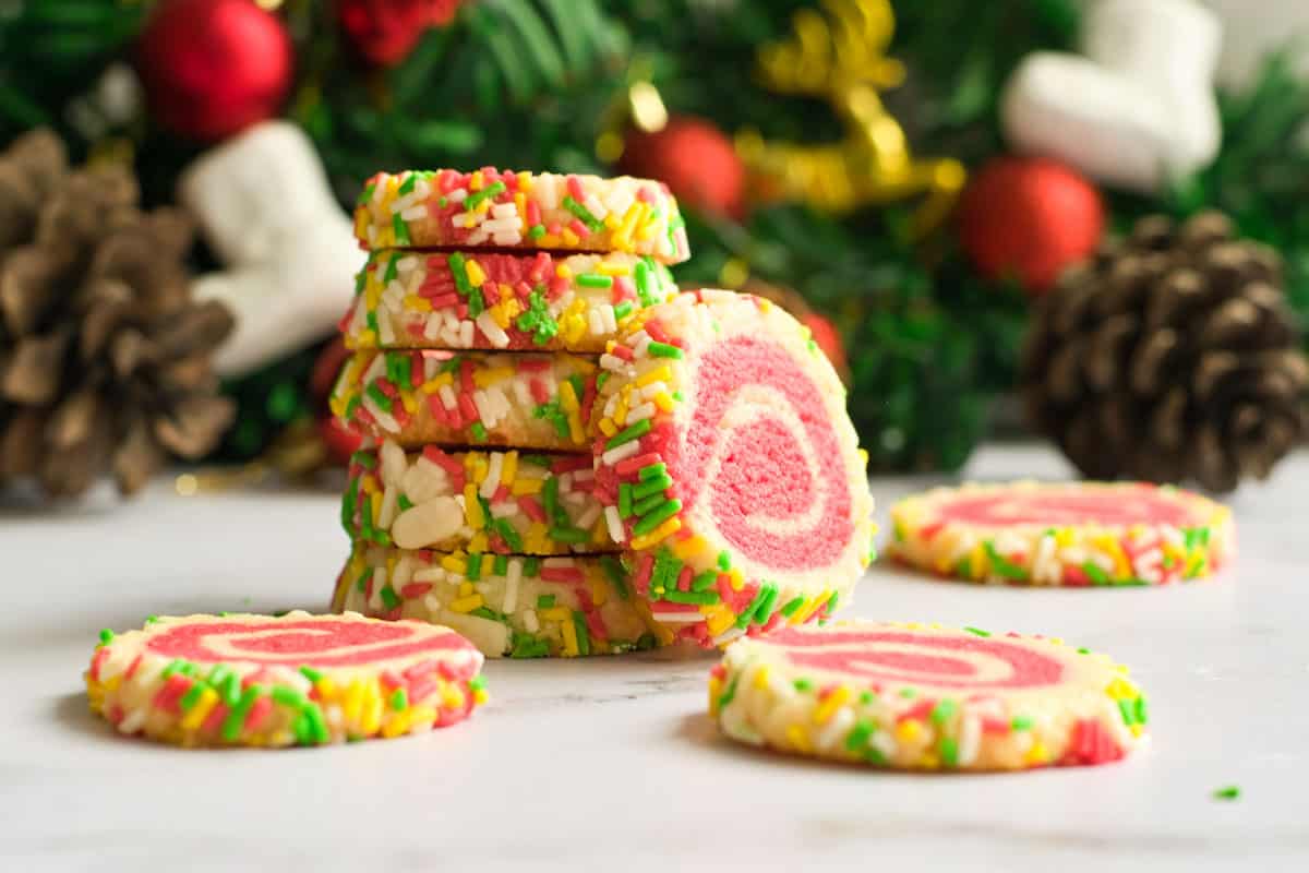 Peppermint Pinwheel Cookies