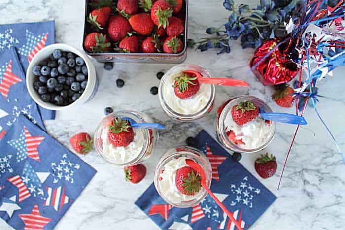 Patriotic Parfaits - A Red White and Blue Dessert