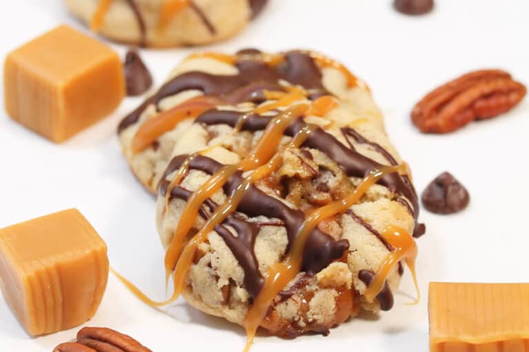 Turtle Cheesecake Cookies - Cookie Swap Time