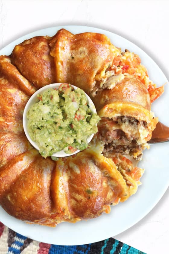 Easy Crescent Roll Taco Ring