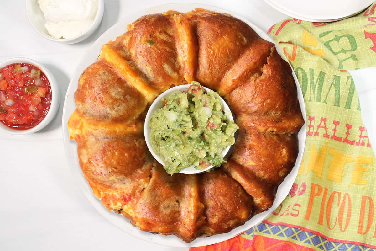 Easy Crescent Roll Taco Ring