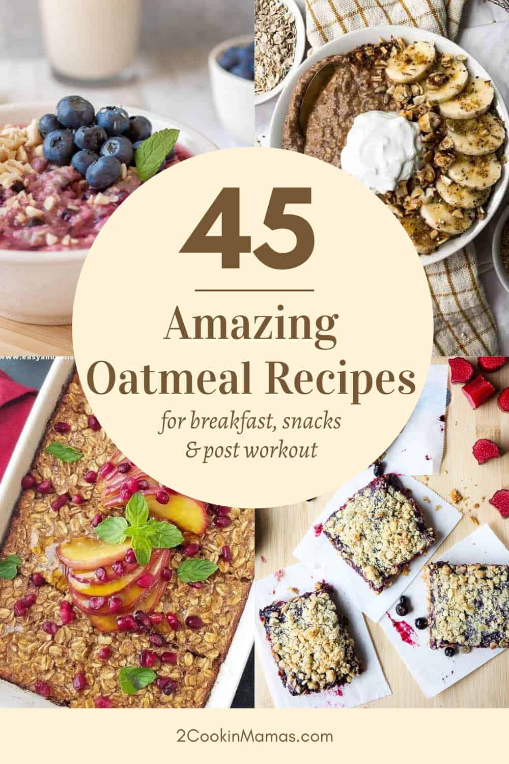 45 Amazing Oatmeal Recipes - 2 Cookin' Mamas