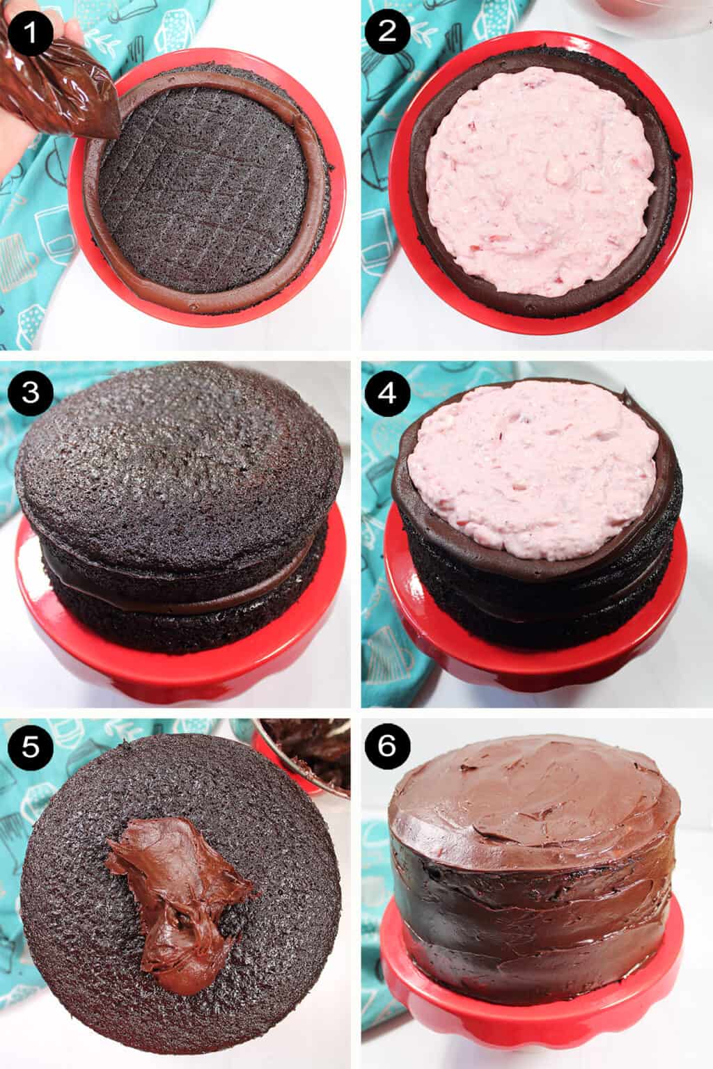 Chocolate Cake with Strawberry Filling