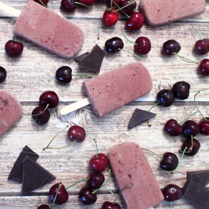 Chocolate Cherry Breakfast Popsicles - 2 Cookin Mamas