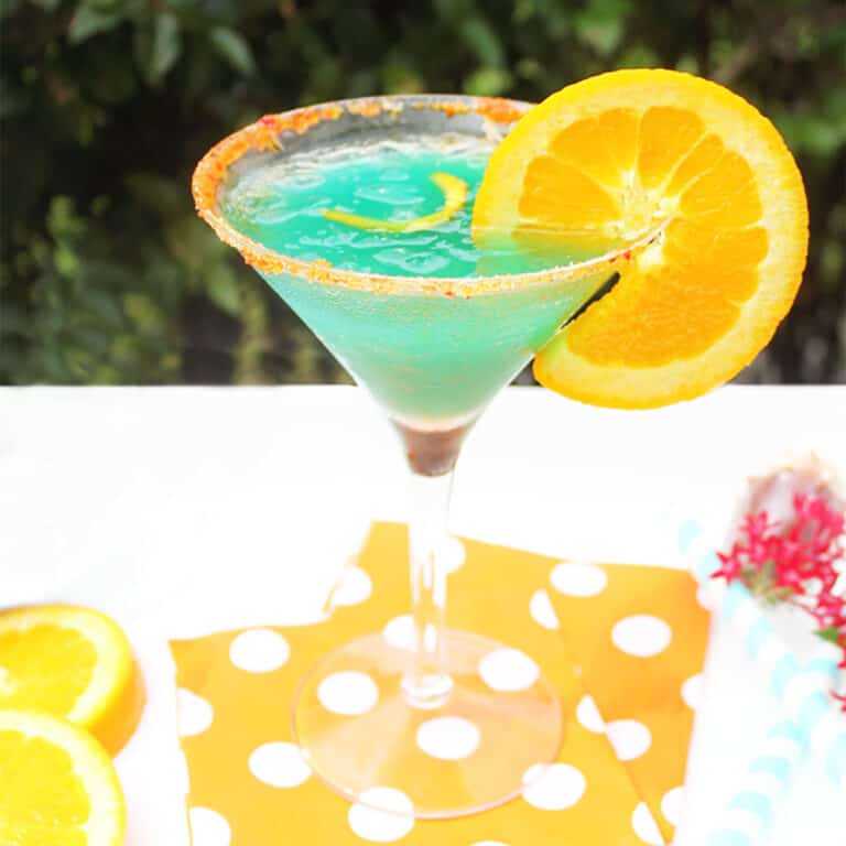 Blue Curacao Cocktail - A Tropical Drink - 2 Cookin Mamas