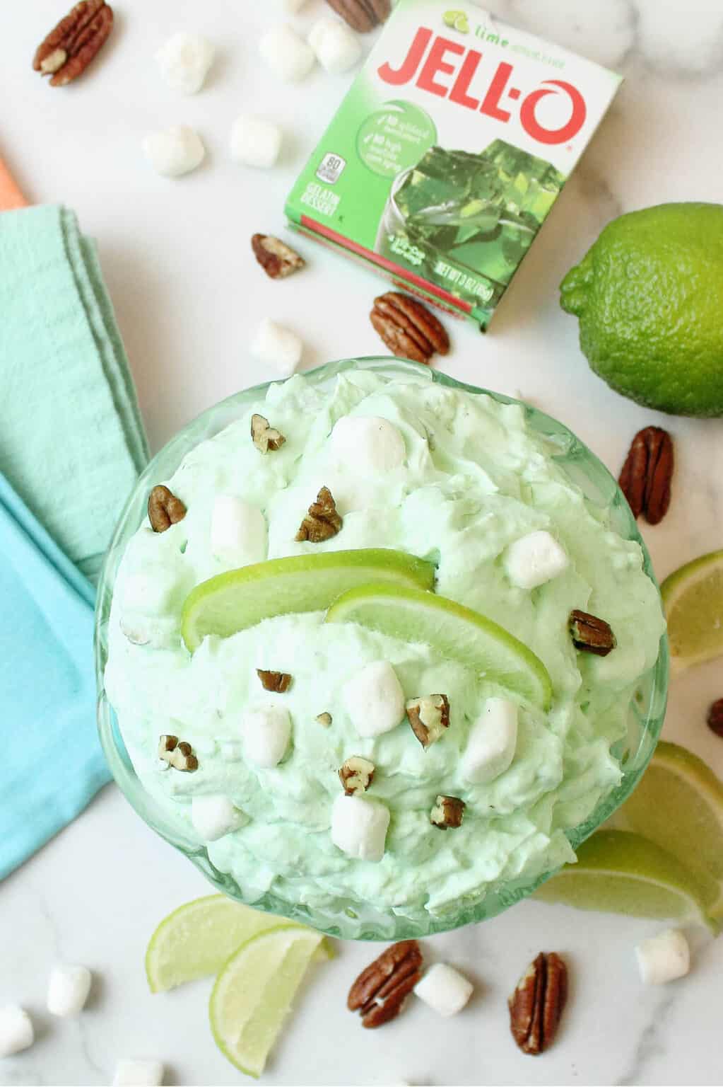 Lime Fluff with Cream Cheese & Pineapple