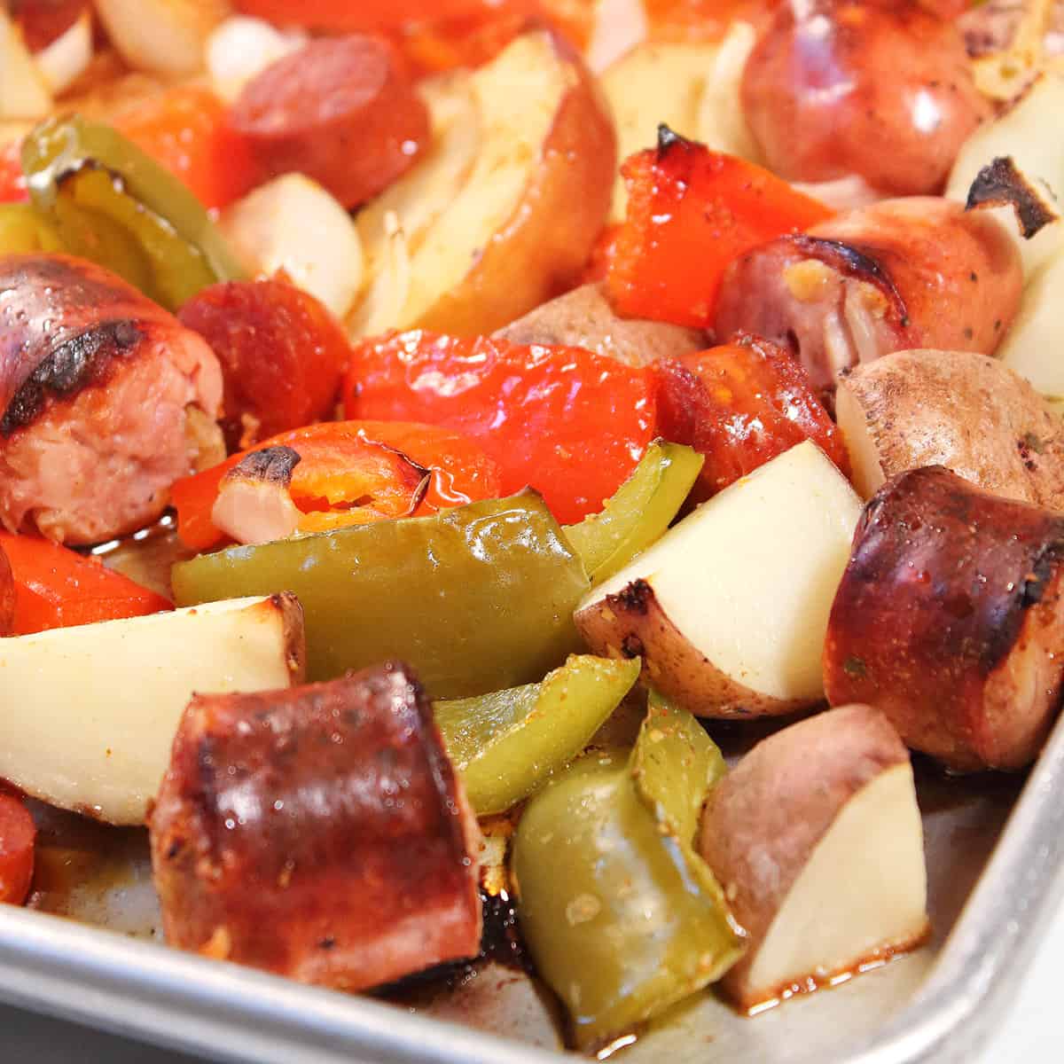 Chicken Apple Sausage Sheet Pan Dinner