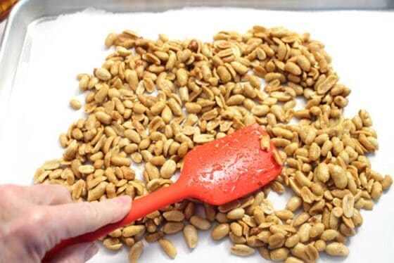 Sweet Crunchy Maple Roasted Peanuts