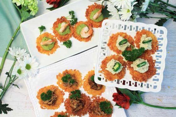 Cheesy Rice Crisps Appetizer - 2 Cookin Mamas