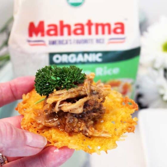 Cheesy Rice Crisps Appetizer - 2 Cookin Mamas