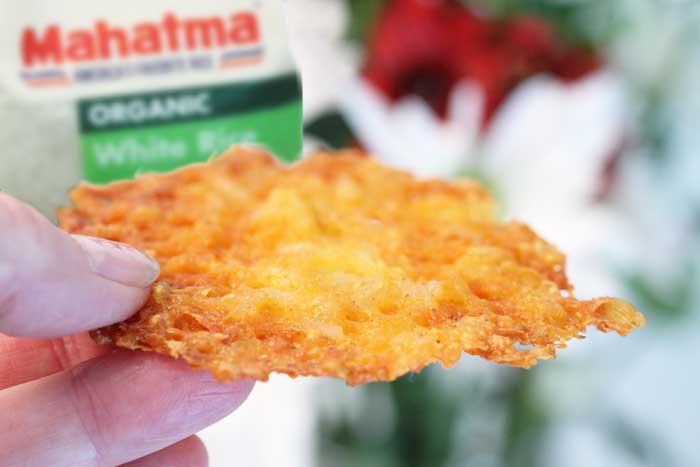 Cheesy Rice Crisps Appetizer - 2 Cookin Mamas