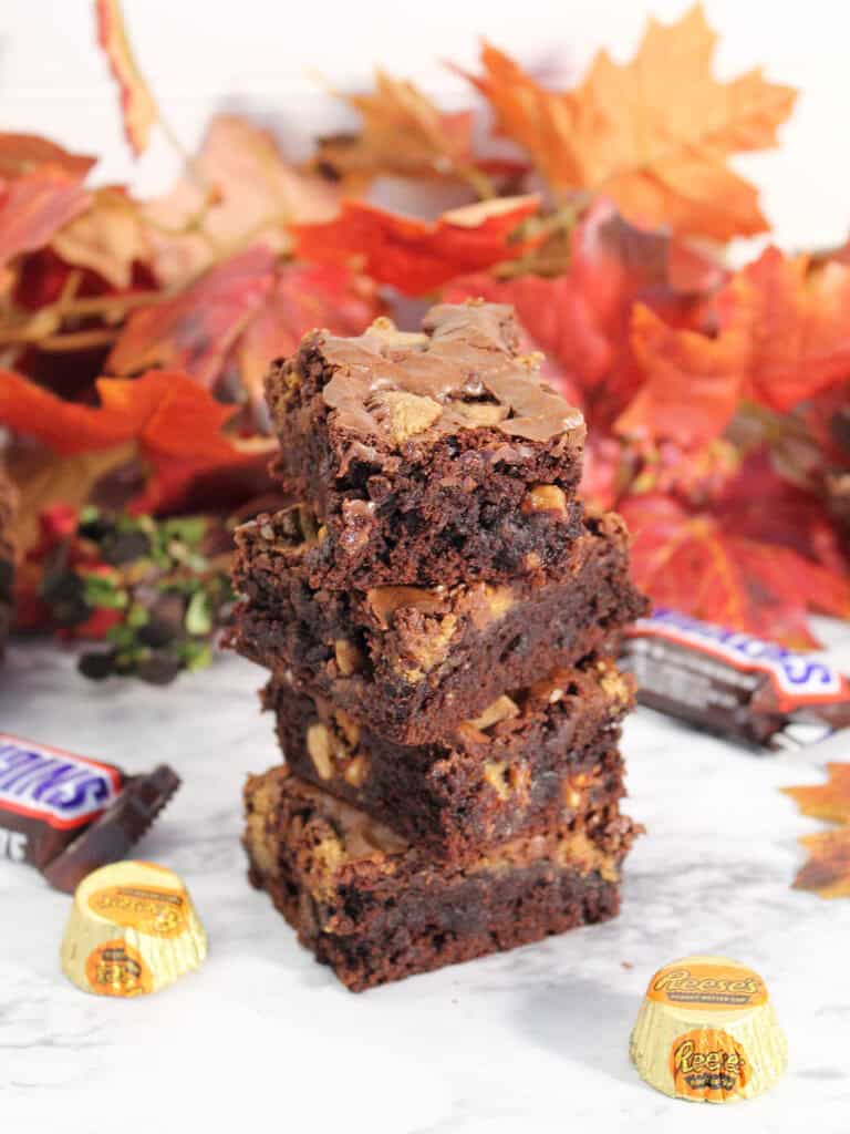 Easy Loaded Brownies with Candy Bars