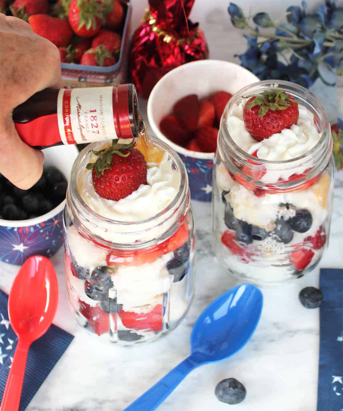 Patriotic Parfaits - A Red White and Blue Dessert