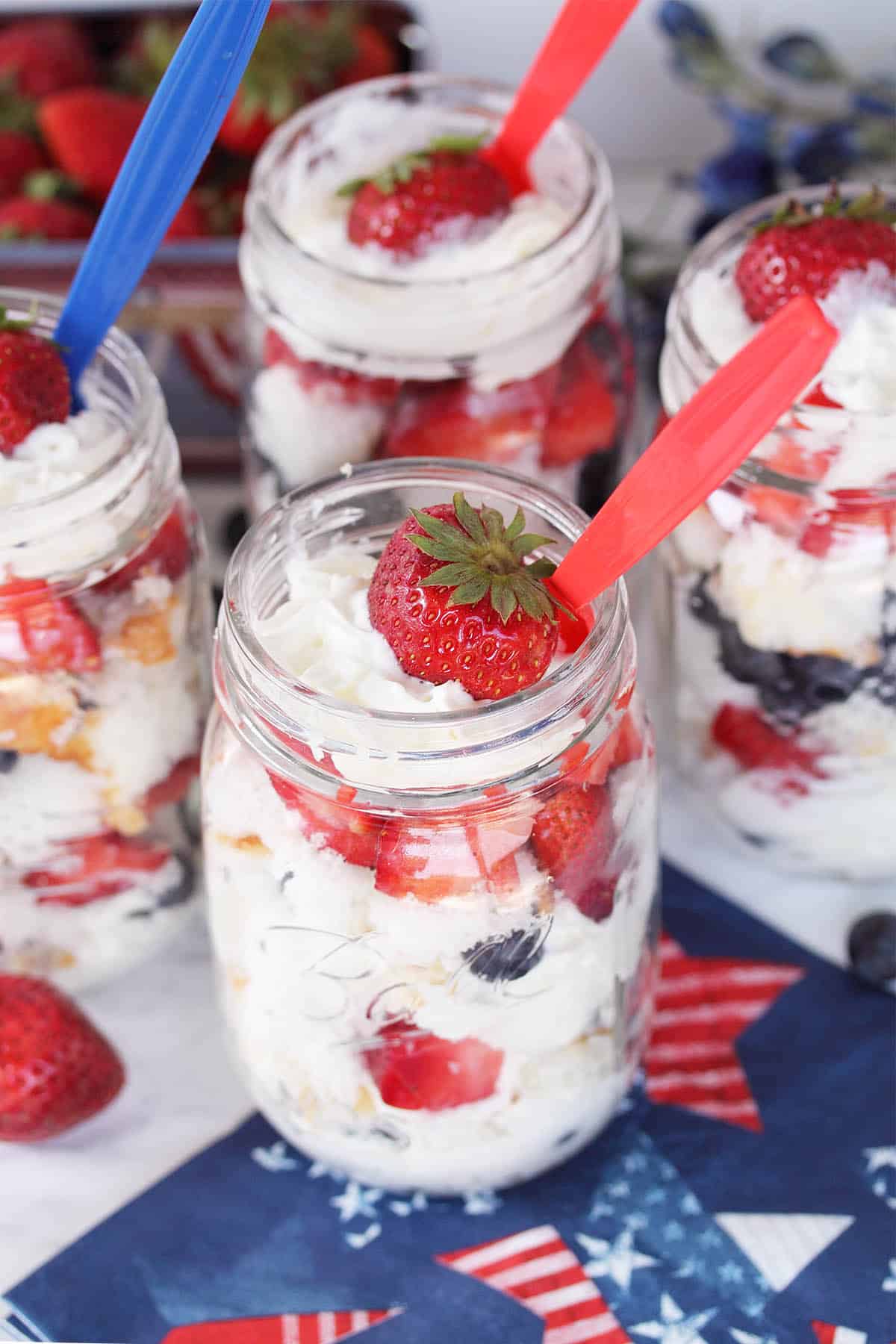 Patriotic Parfaits - A Red White and Blue Dessert