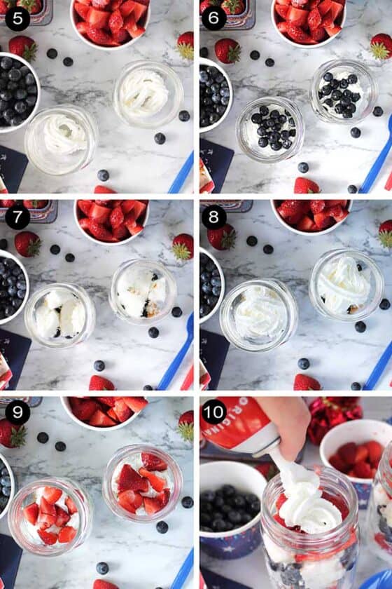 Patriotic Parfaits - A Red White and Blue Dessert