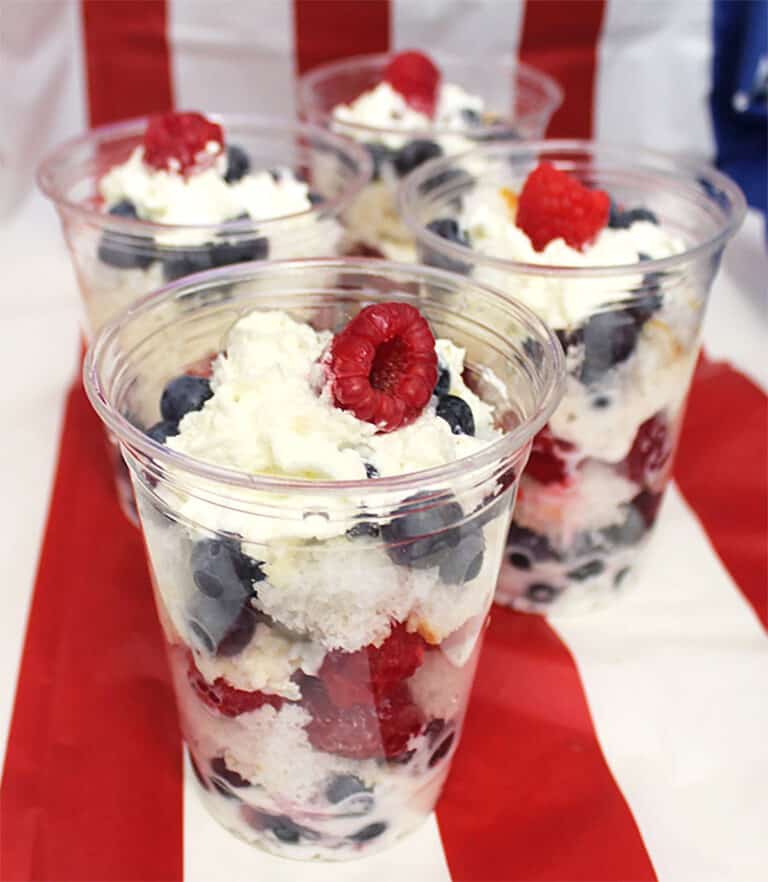 Patriotic Parfaits - A Red White and Blue Dessert