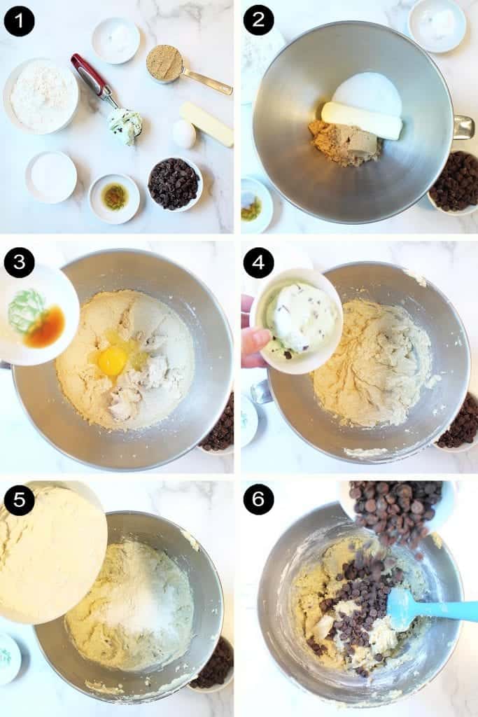 Mint Chocolate Chip Ice Cream Cookies