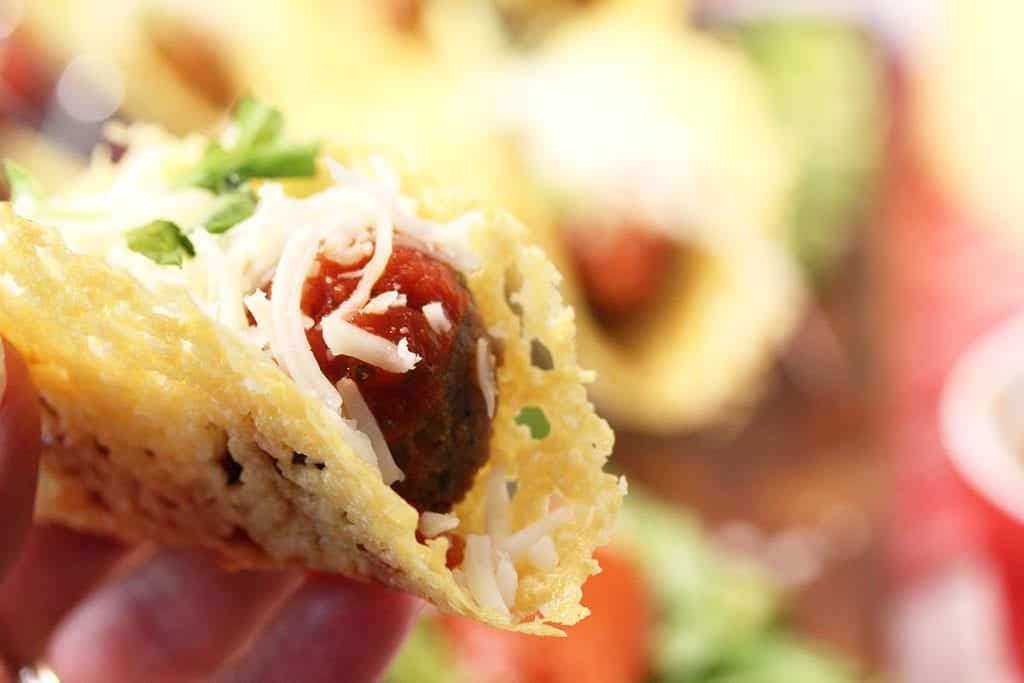 Crispy Meatball Parmesan Tacos