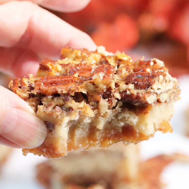 Pecan Pie Bars with Shortbread Crust - 2 Cookin Mamas