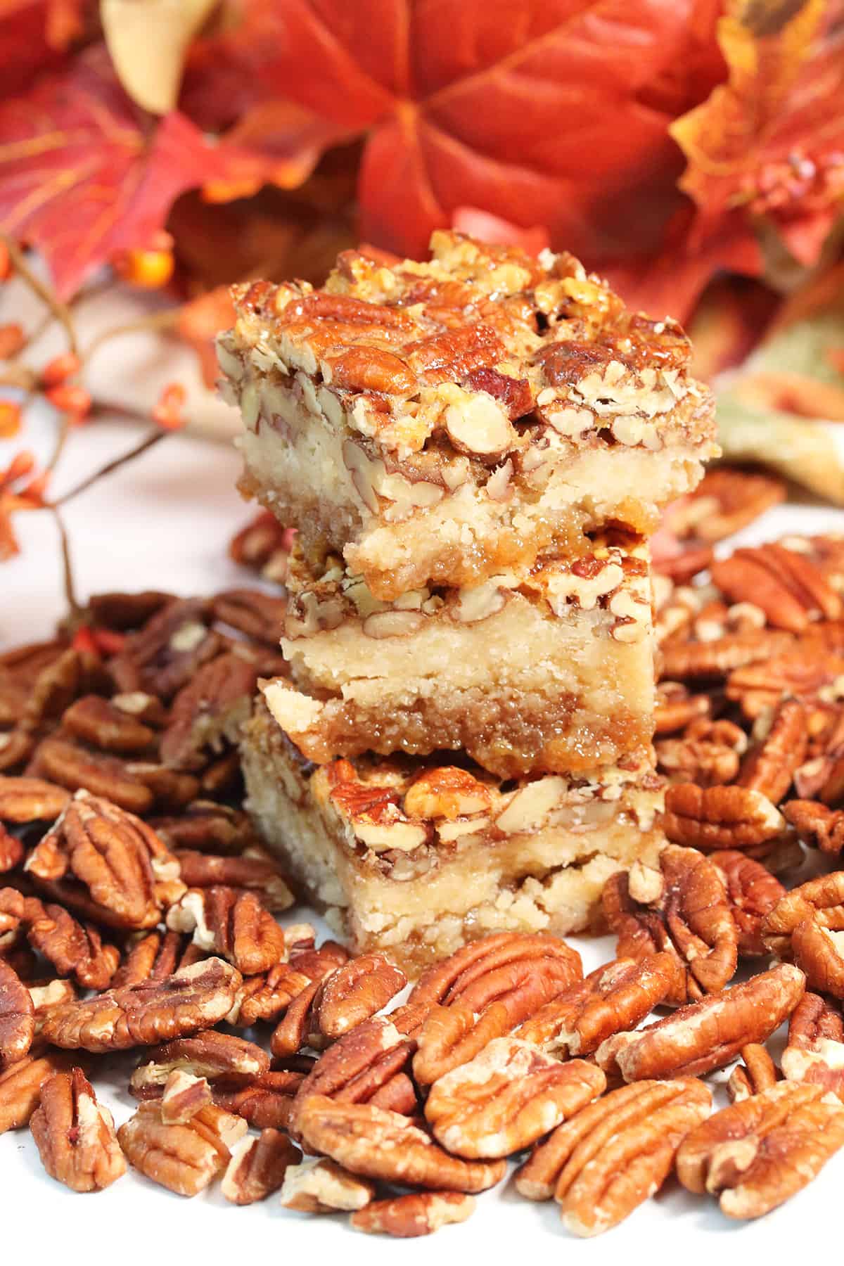 Pecan Pie Bars with Shortbread Crust - 2 Cookin Mamas