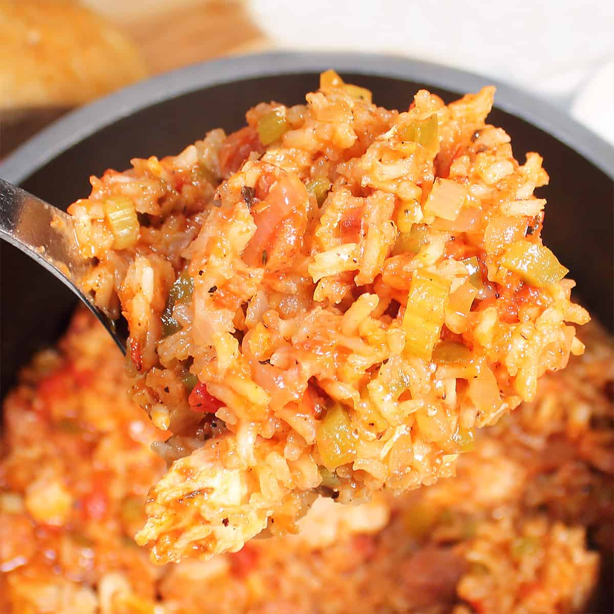 Chicken and Sausage Jambalaya with Rice