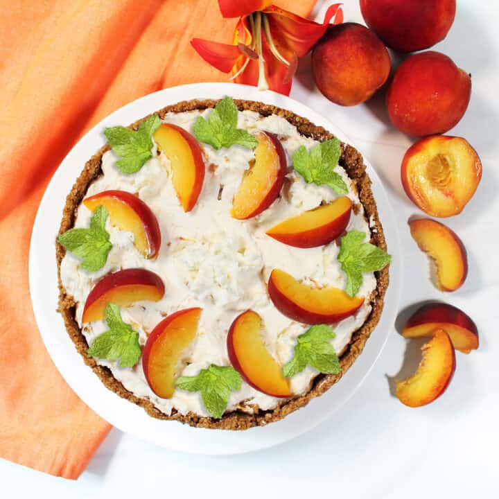 No Bake Peach Cheesecake - 2 Cookin Mamas