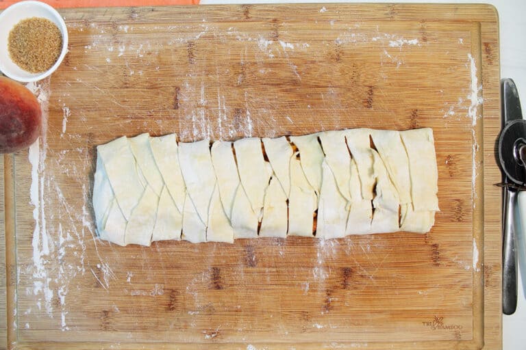 Peach Strudel with Puff Pastry