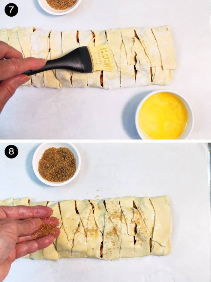 Peach Strudel with Puff Pastry