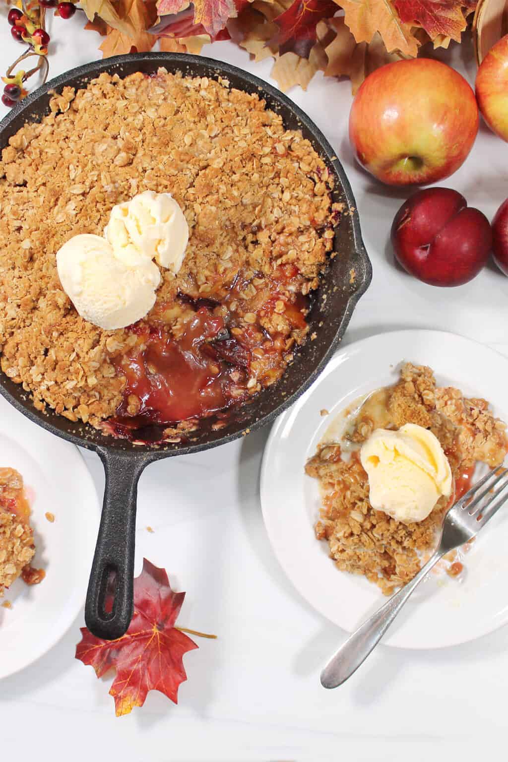 Apple and Plum Crumble