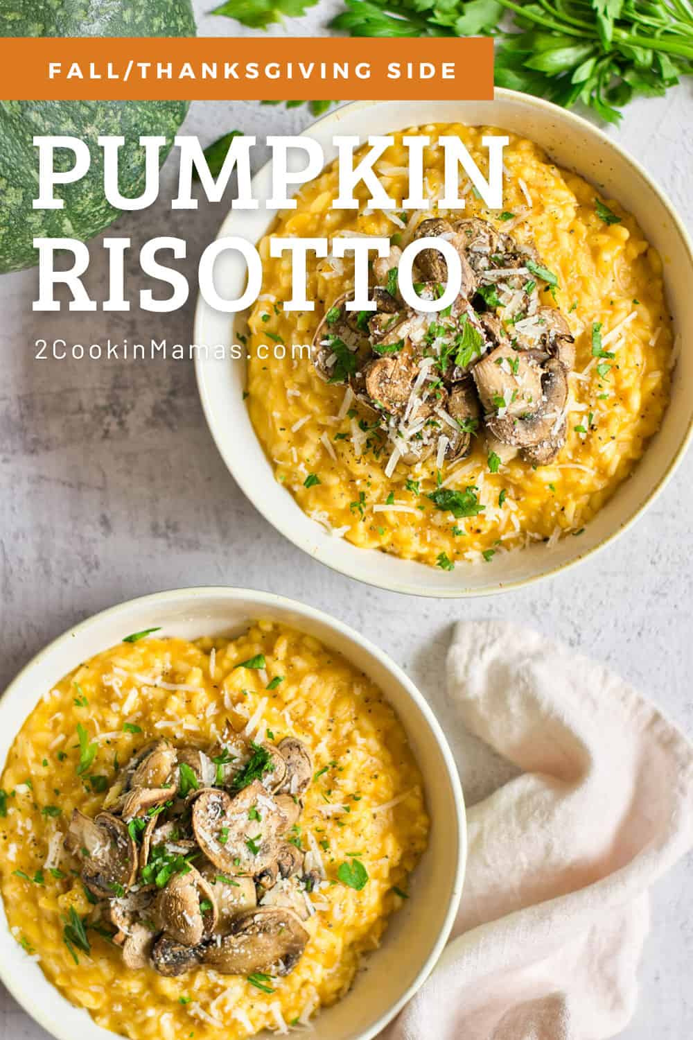 Pumpkin Risotto - 2 Cookin Mamas