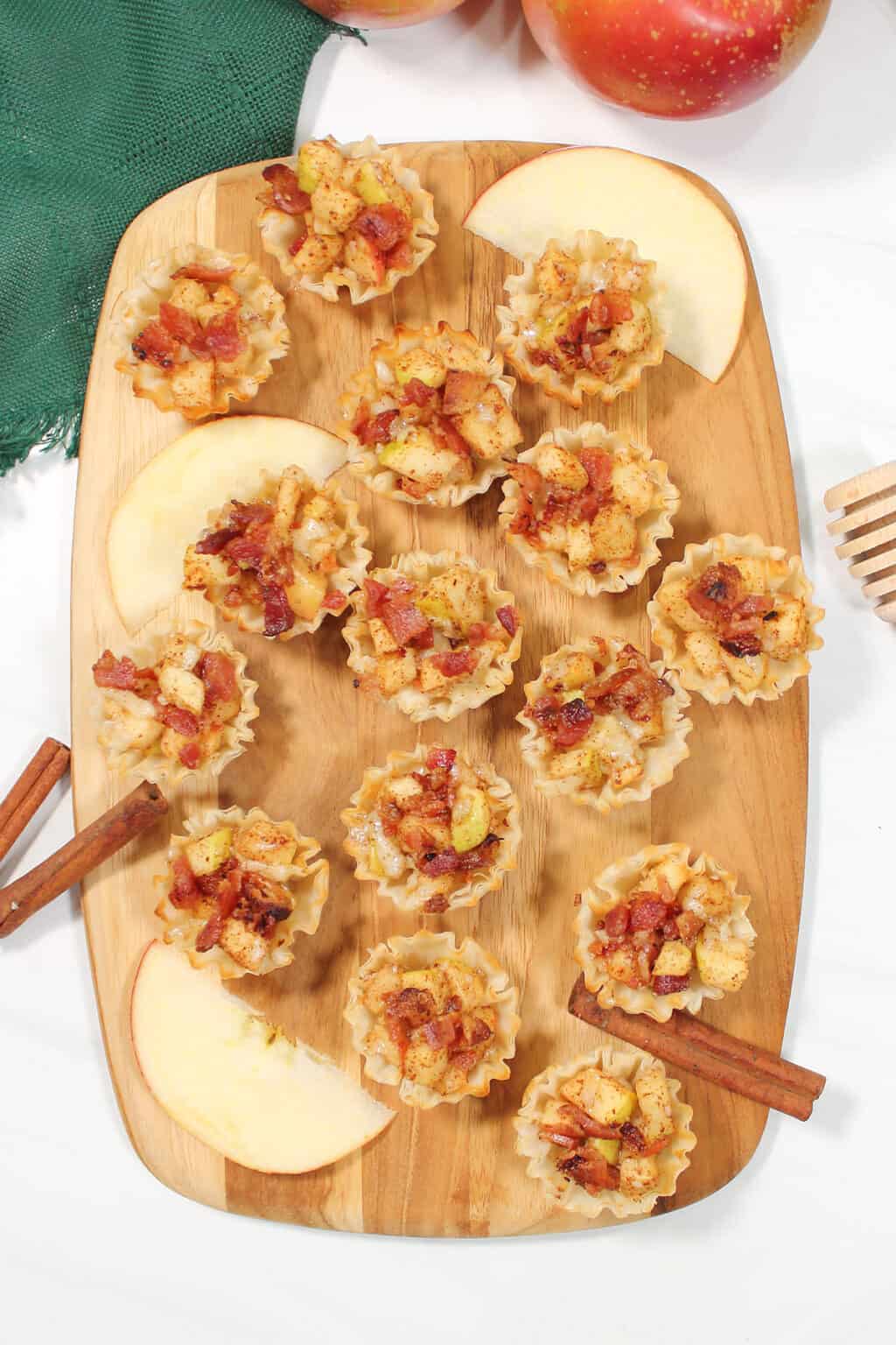 Apple Bacon Cheese Phyllo Cup Appetizers