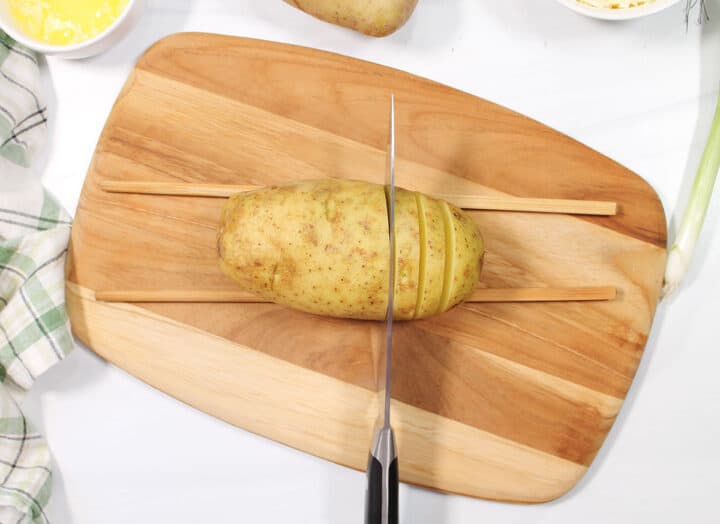 Air Fryer Hasselback Potatoes