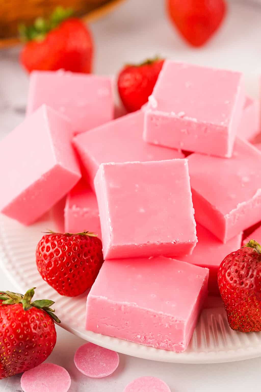Easy 2 Ingredient Strawberry Fudge - 2 Cookin Mamas