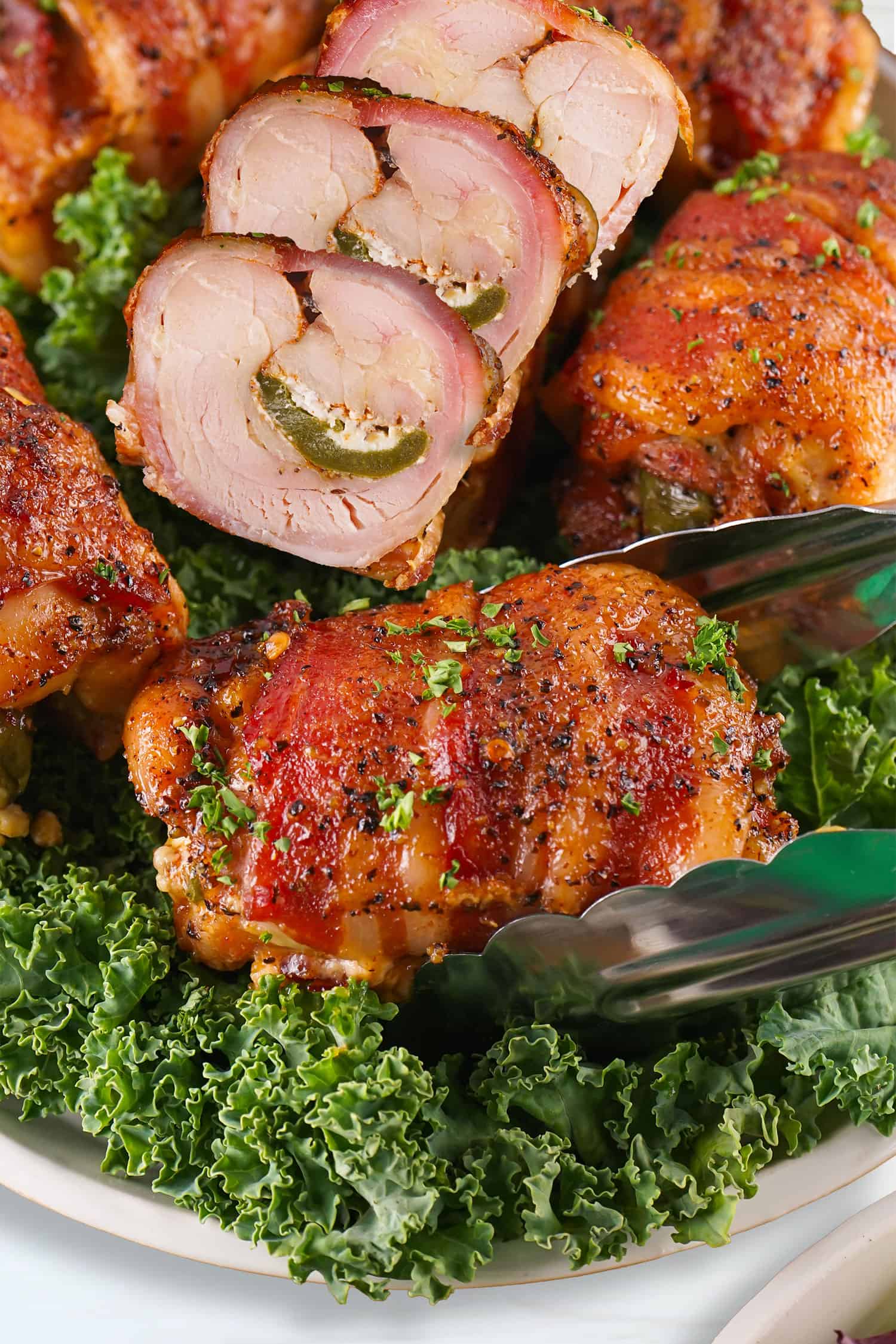 Smoked Bacon Wrapped Chicken Thighs 2 Cookin Mamas