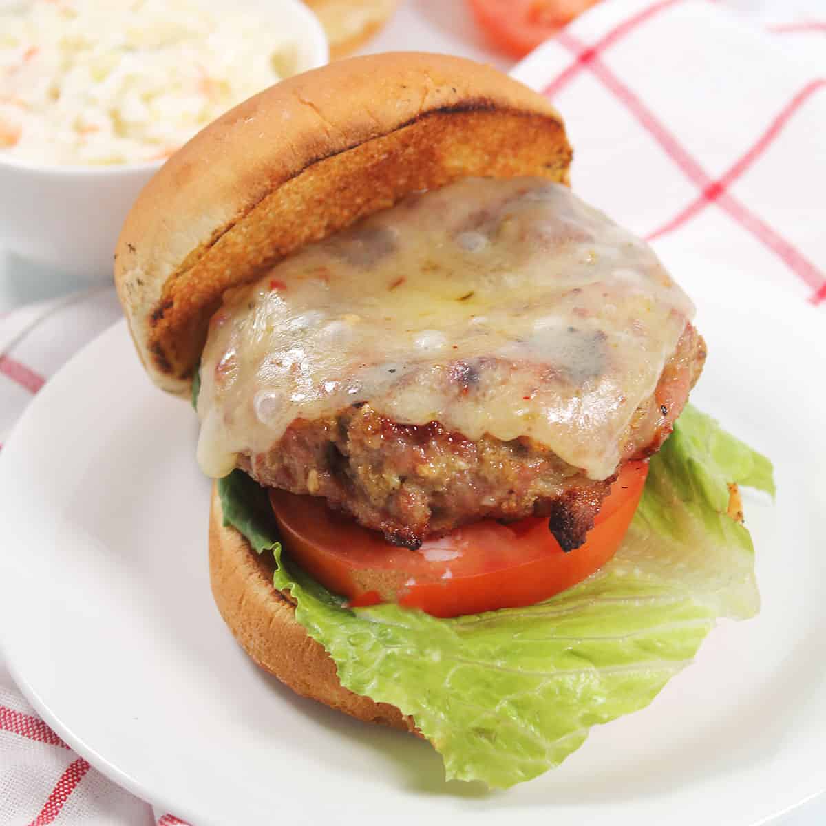Grilled Pork Burgers (with ground pork)