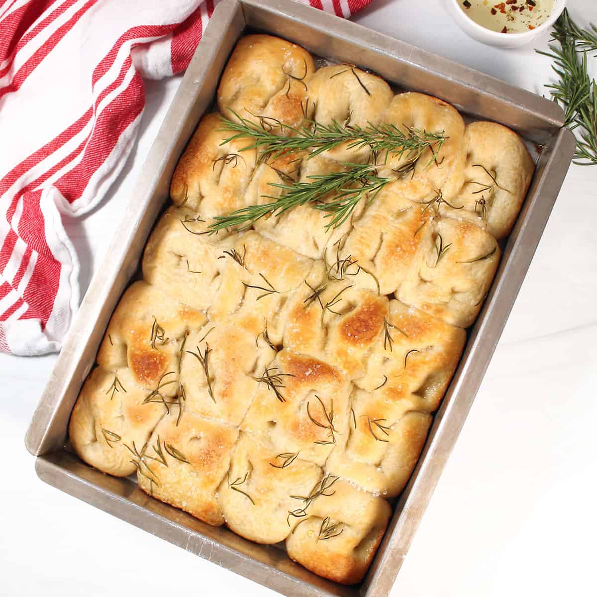 Easy Focaccia Bread From Frozen Rolls